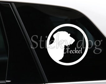 Rough-haired Teckel on Board Car Window Sticker Dachshund Dackel Dog ...