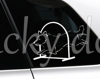 Border Collie Agility Silhouette Dog Sticker | Etsy