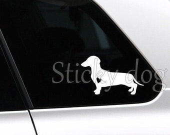 Rough-haired Teckel on Board Car Window Sticker Dachshund Dackel Dog ...