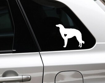 Whippet sitting silhouette dog sticker | Etsy