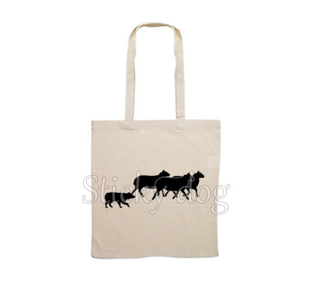 Bolso de lona Silueta de perro pastor australiano - Etsy México