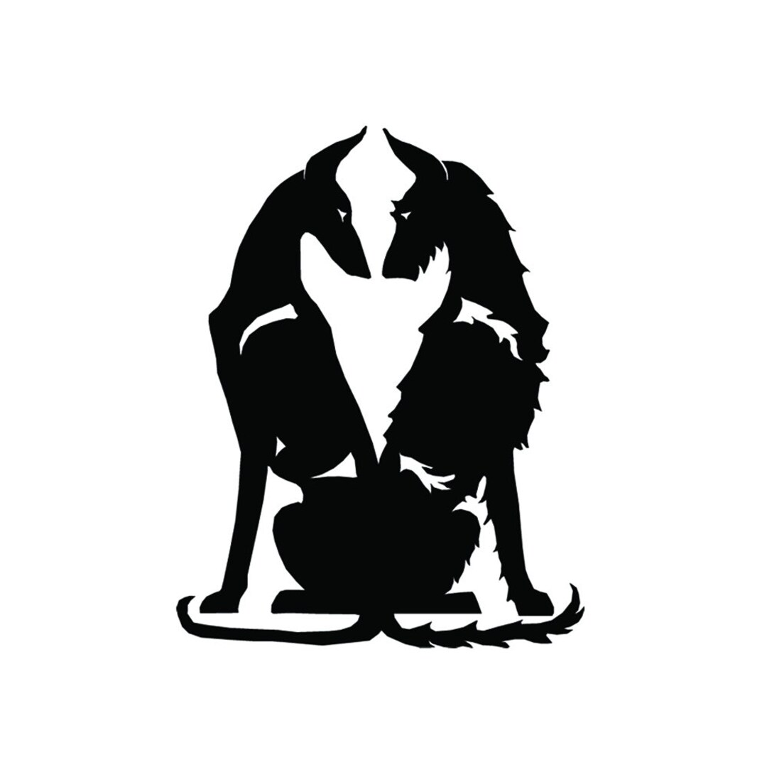 Podenco Ibicenco Wire Haired and Smooth Haired Dog Silhouette Sticker ...