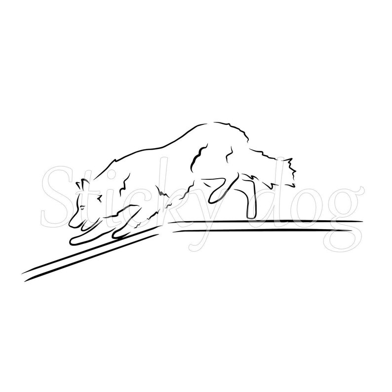 Border Collie Agility Silhouette Dog Sticker - Etsy UK