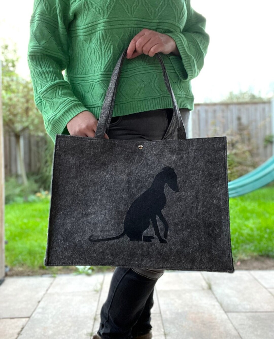 Ready to Be Shipped Felt Dog Bag Whippet Dog Silhouette - Etsy