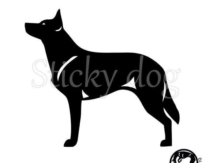 Working Kelpie on Board Car Window Sticker Australian Farmer Dog Barb ...