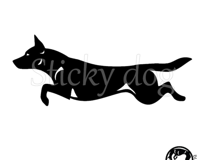 Working Kelpie on Board Car Window Sticker Australian Farmer Dog Barb ...
