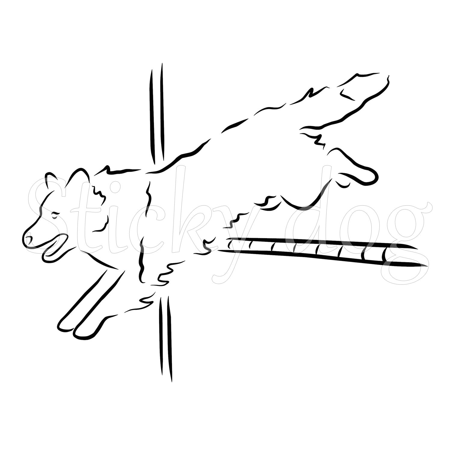 Border Collie Agility Jump Hurdle Silhouette Dog Sticker - Etsy
