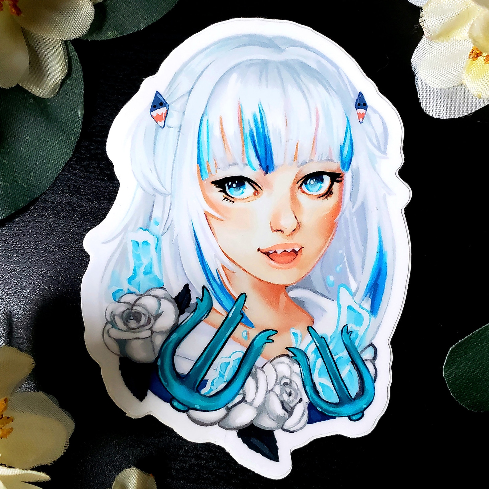 Vtuber Gawr Gura Hololive EN 3 Vinyl Sticker - Etsy