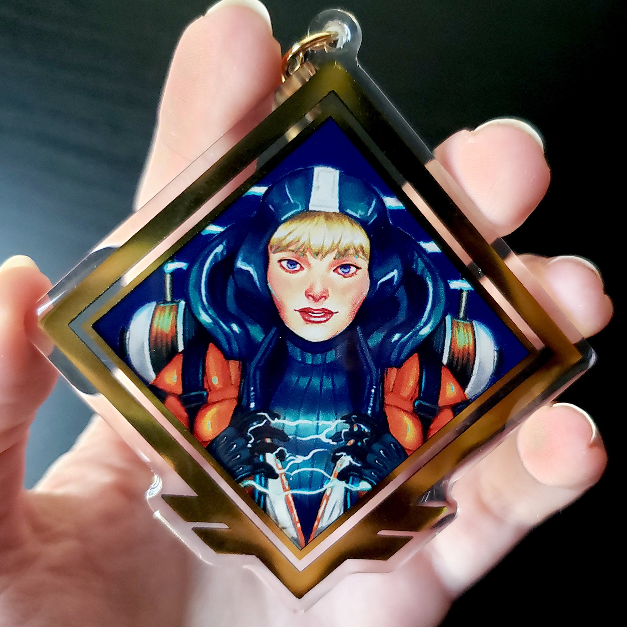 Wattson Apex Legends Metallic Gold Acrylic Keychain - Etsy