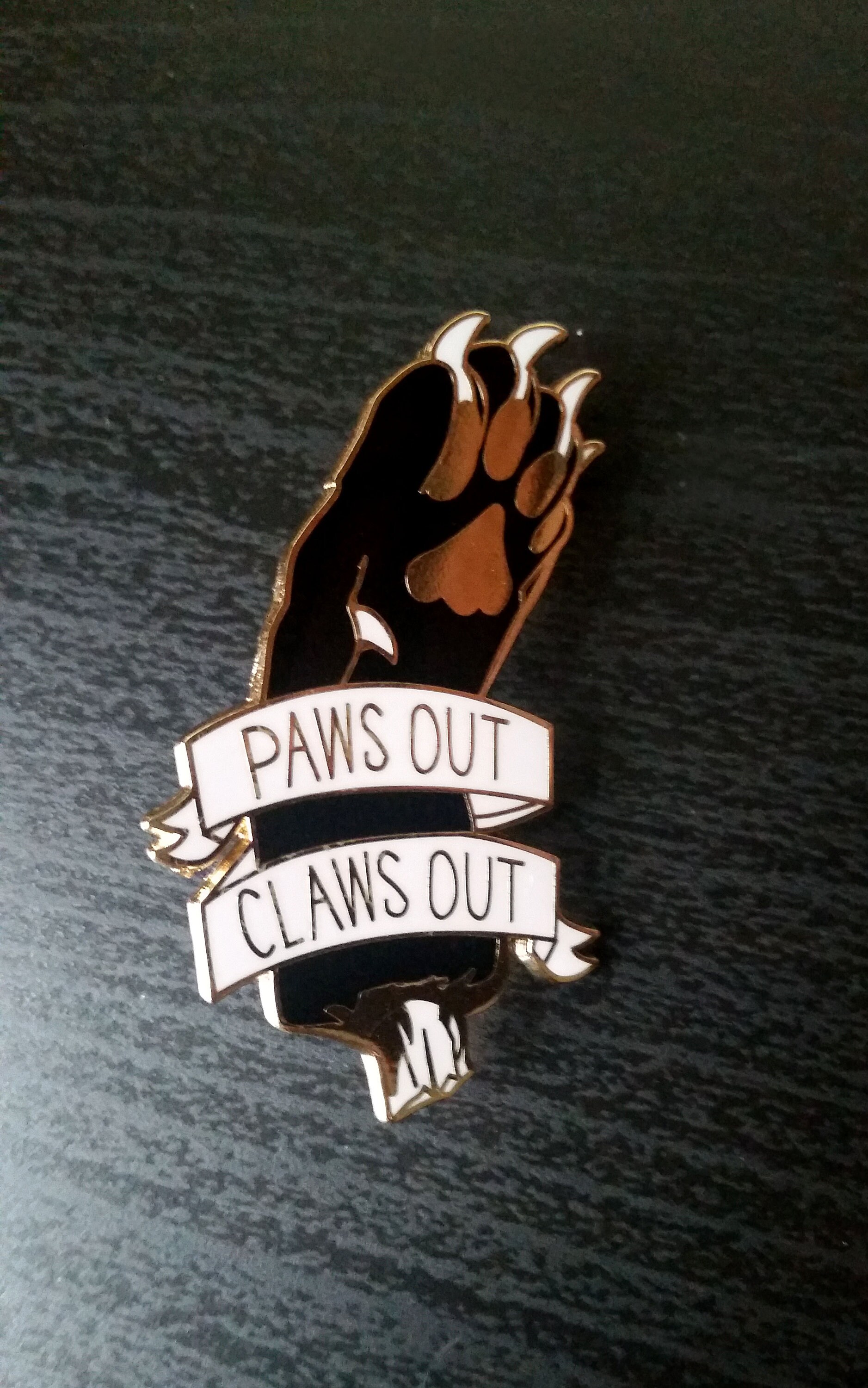 Paws Out Claws Out Cat Enamel Pin 2 Hard Enamel Pin | Etsy