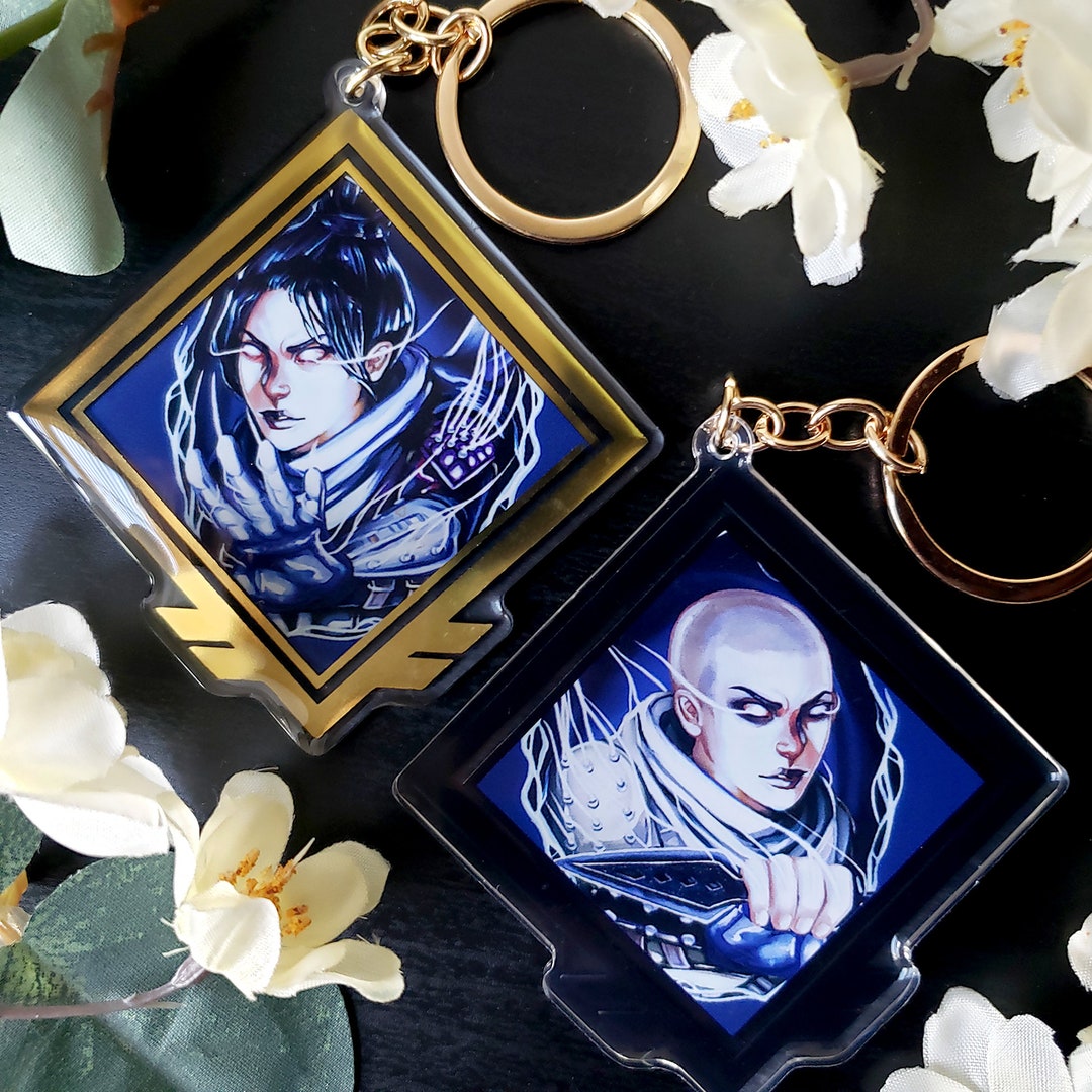 Wraith Apex Legends Metallic Gold Acrylic Keychain - 2.5" Double-sided ...
