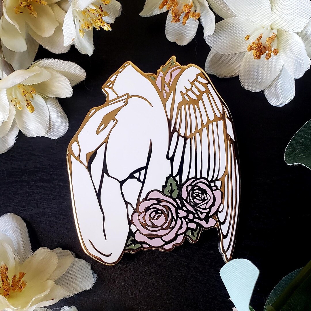 Cupid Angel Romantic Gold Enamel Pin – 2.5″ Hard Enamel “psyche” Pin ...