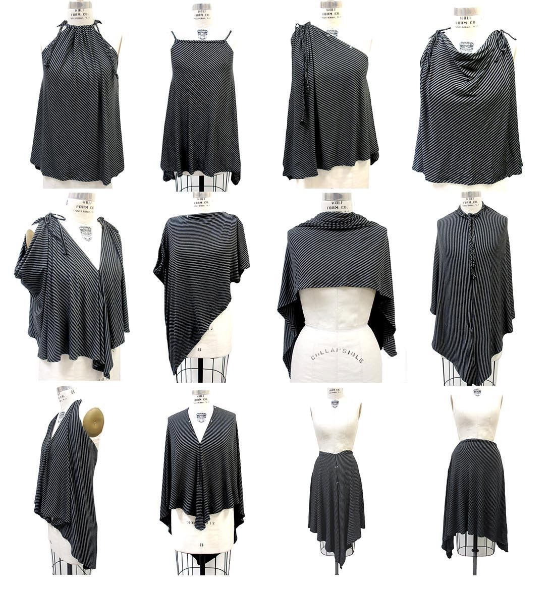 Silver Sequin Halter Top, Silver Gray Infinity Multi Wear Tunic,high ...