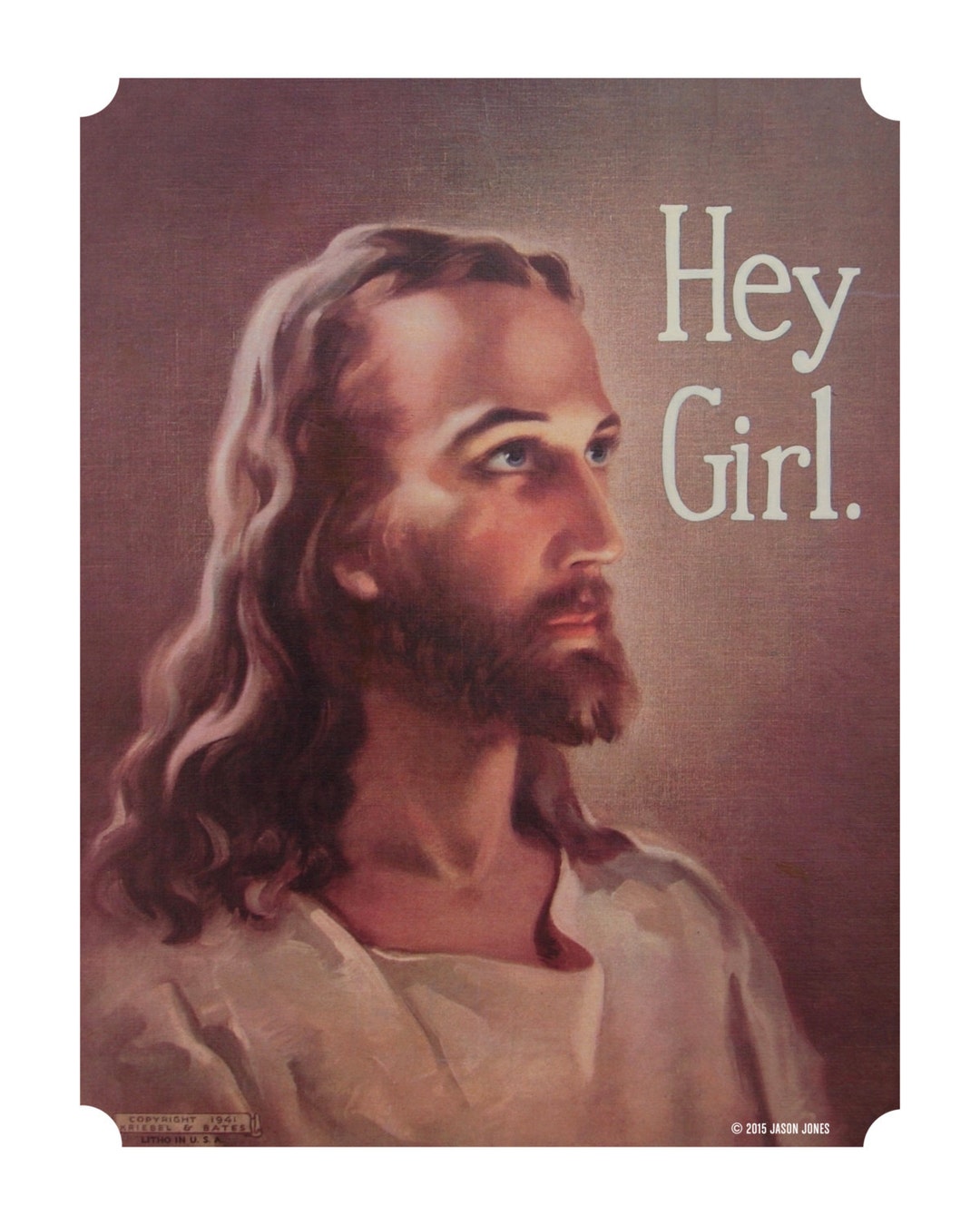8" X 10" Print, "hey Girl" Altered Thrift Store Art - Etsy