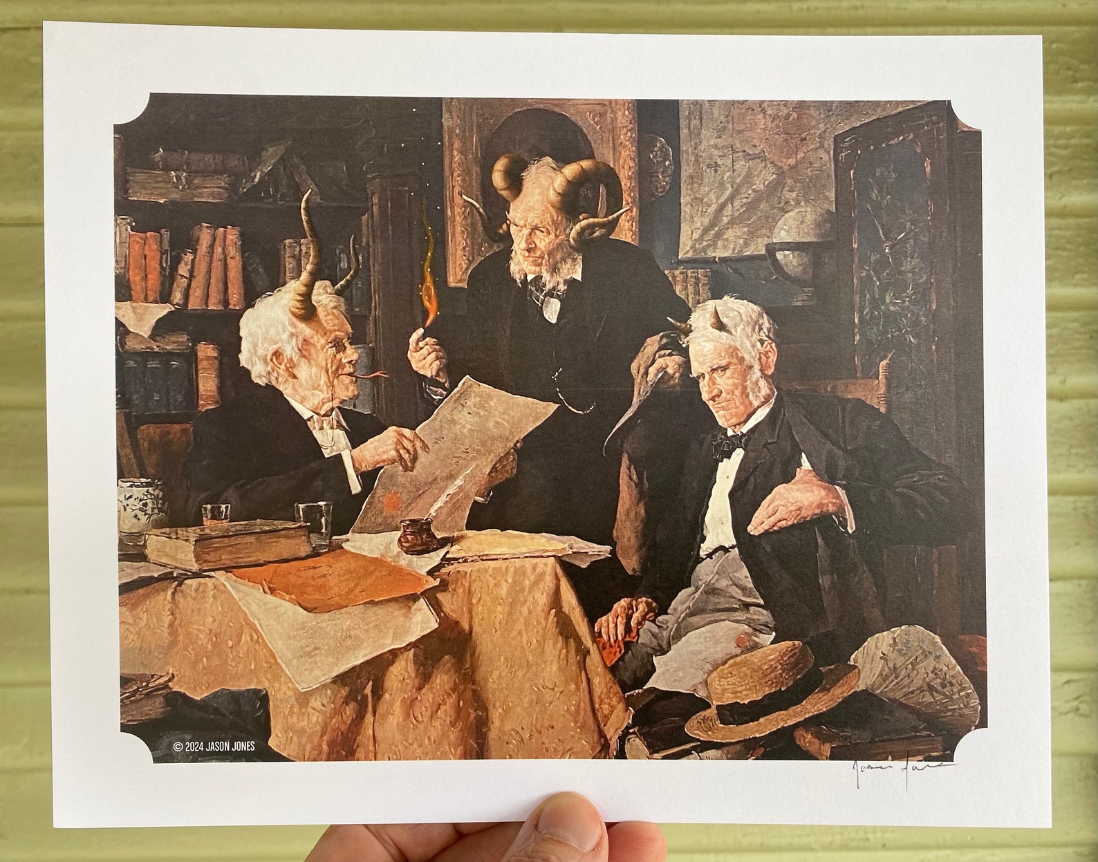 8" by 10" "old Devils" Altered Thrift Store Art Print - Etsy