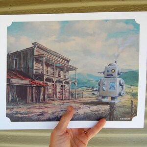 11" by 14" Print "western Robot" Altered Thrift Store Art - Etsy