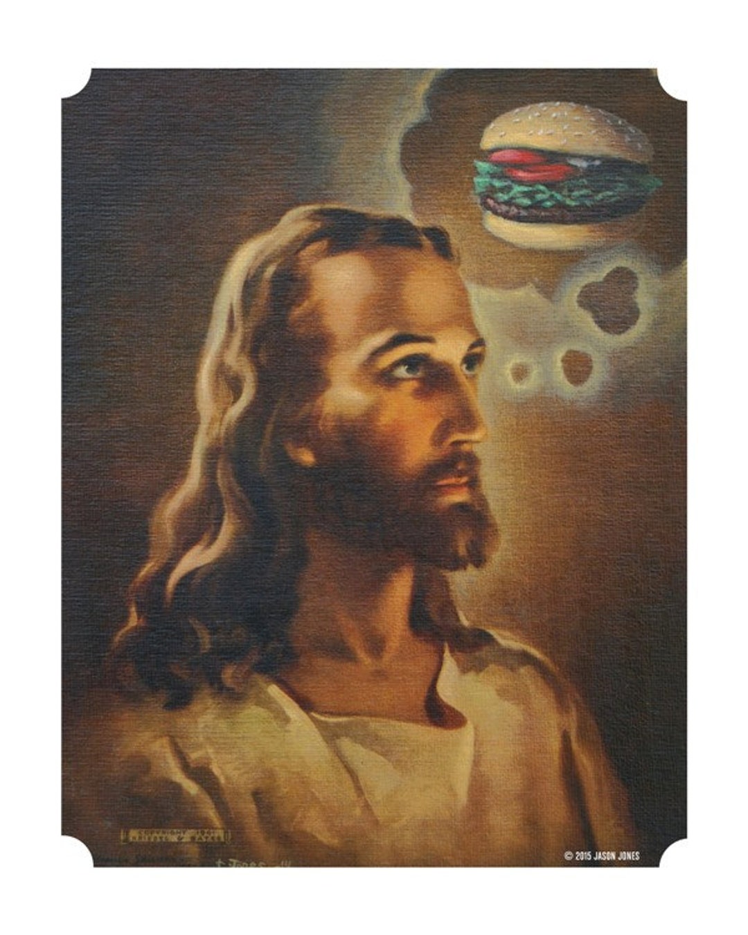 8" by 10" Print, "jesus Burger" Altered Thrift Store Art - Etsy