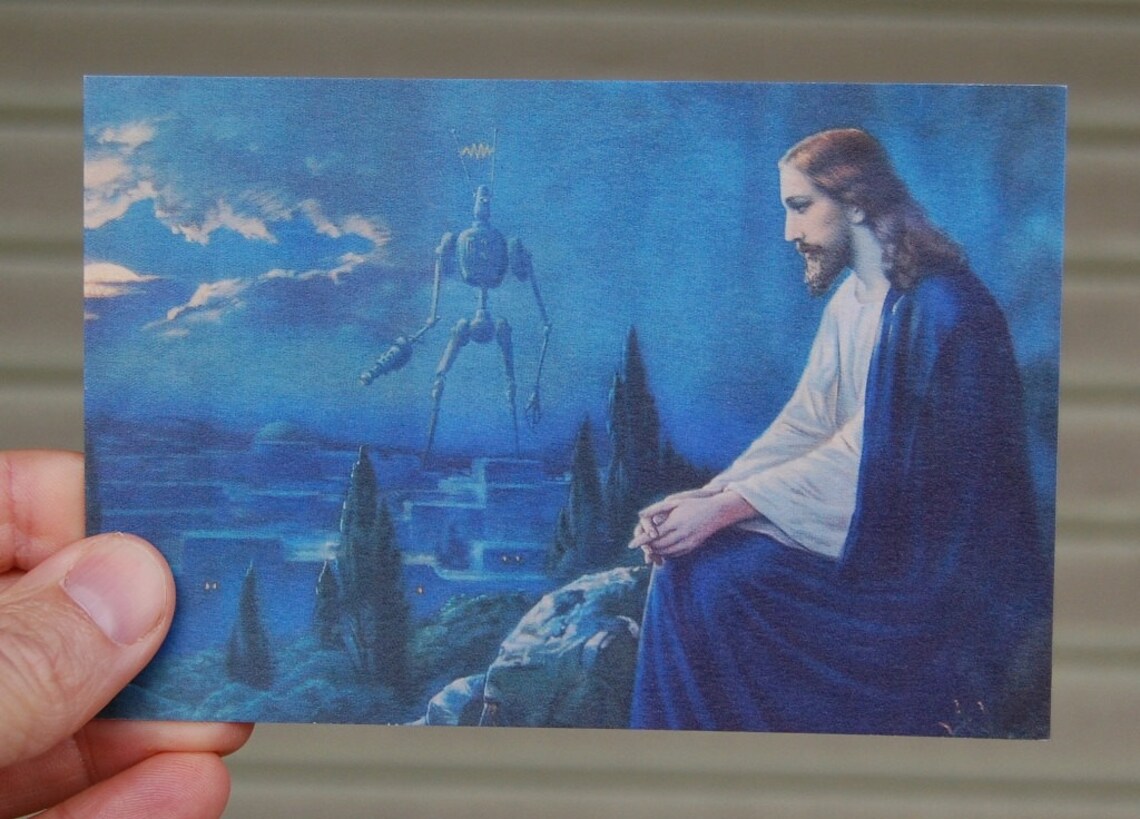4 by 6 Postcard Print jesus Vs Bot - Etsy