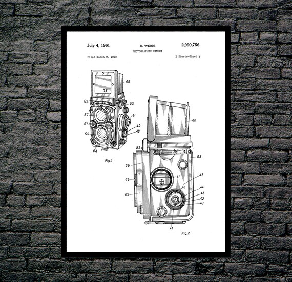 Camera Poster Vintage Camera Patent Vintage Camera Print | Etsy