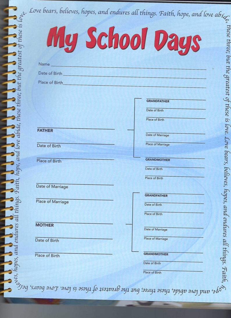 School Day Memory Book. This is a Book for School Kids From Grades K ...
