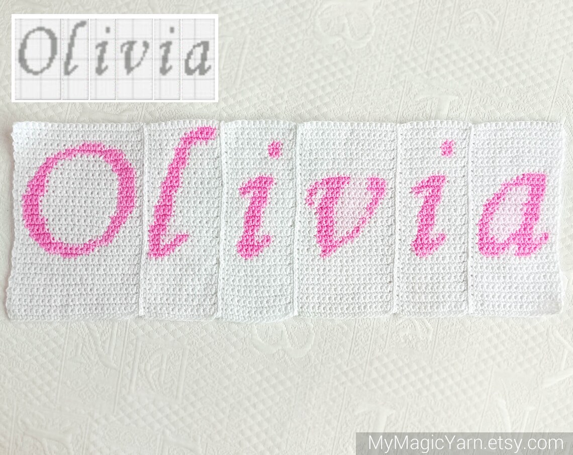 Crochet Pattern for Alphabet, Symbols and Numbers, Crochet Monogram ...