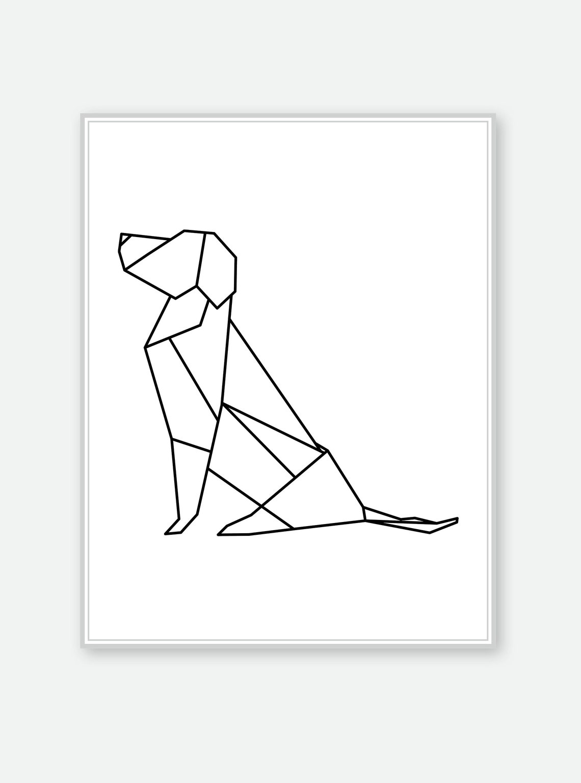 Minimalist Labrador Printable, Origami Wall Art, Origami Dog Wall Art ...