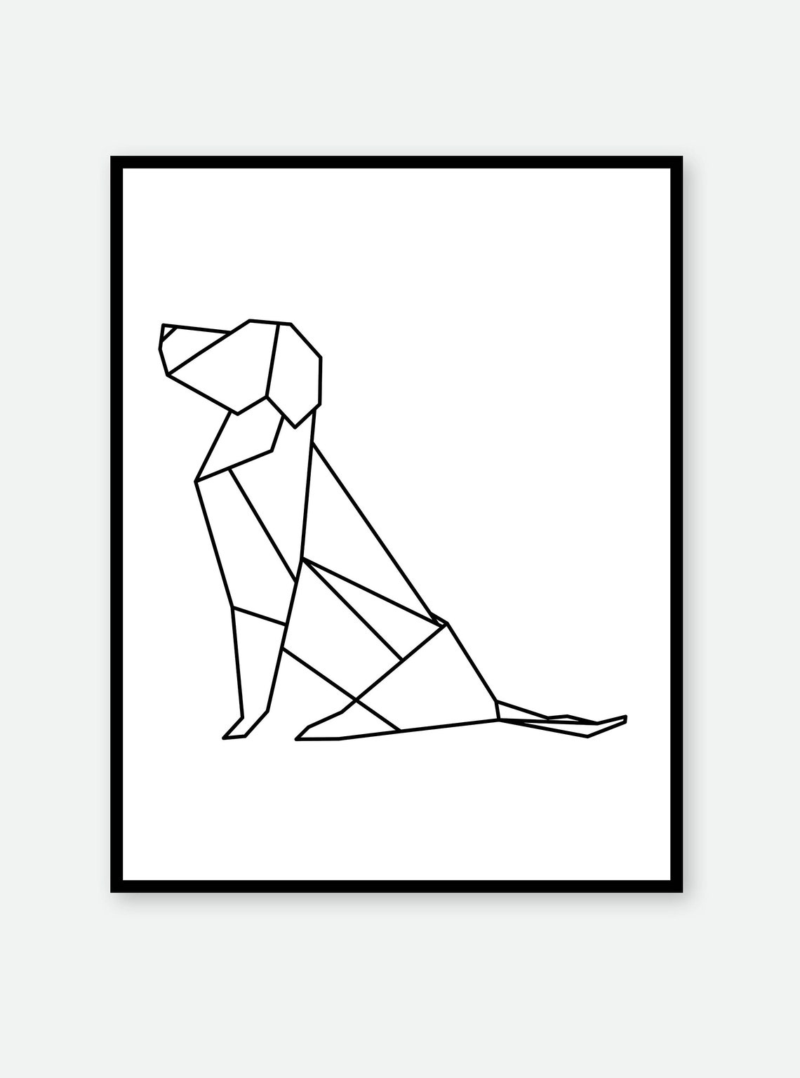 Minimalist Labrador Printable, Origami Wall Art, Origami Dog Wall Art ...