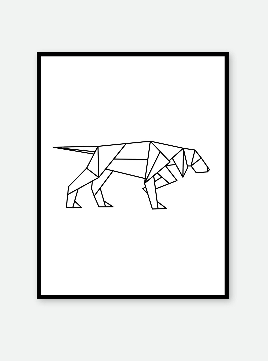 Minimalist Pointer Printable, Origami Wall Art, Origami Dog Wall Art ...
