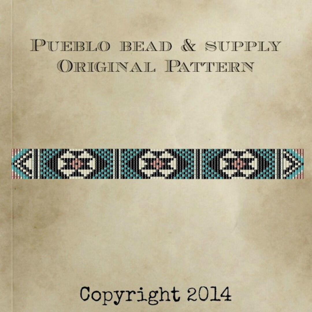 Navajo Rug Seed Bead Pattern Loom Cuff Bracelet PDF File Beaded ...