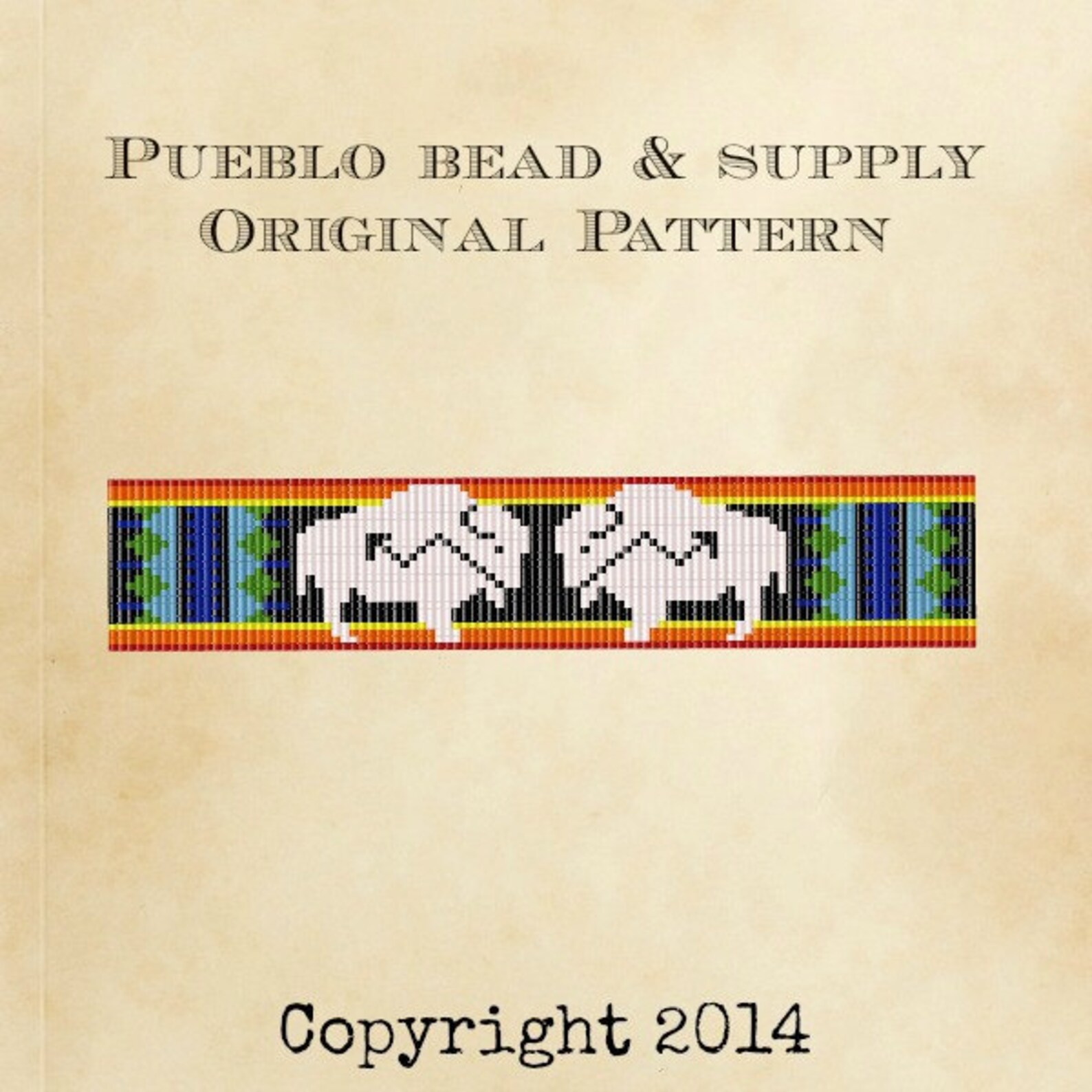 White Buffalo Seed Bead Pattern Loom Cuff Bracelet PDF File Beaded ...