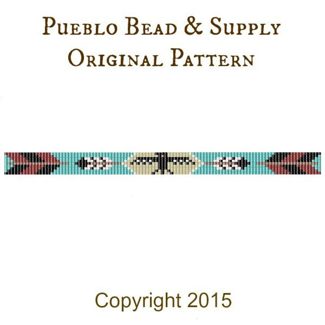 Thunderbird With Arrows Seed Bead Pattern Loom Cuff Bracelet PDF File ...