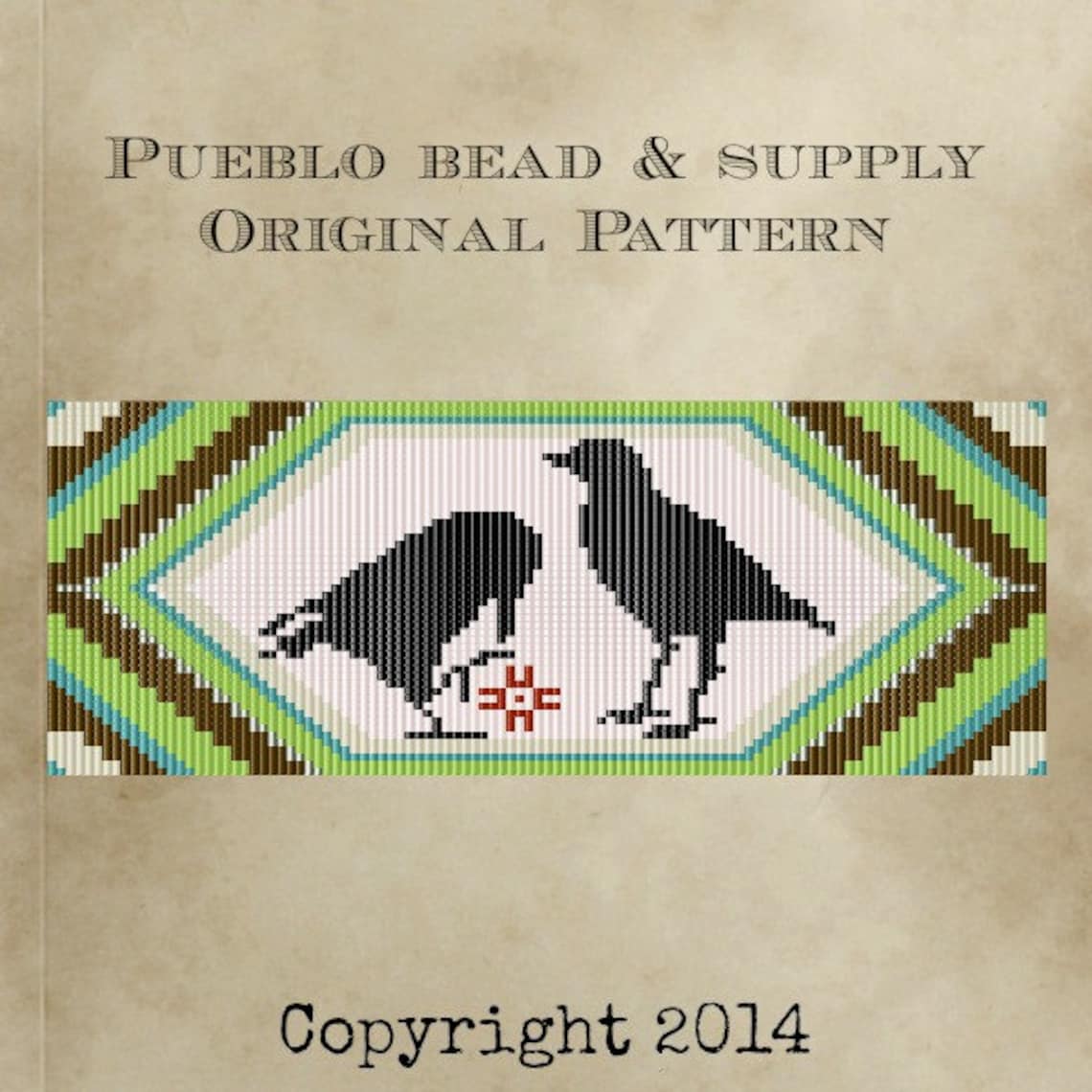 Extra Wide Raven Cuff Seed Bead Pattern Loom Cuff Bracelet PDF File ...