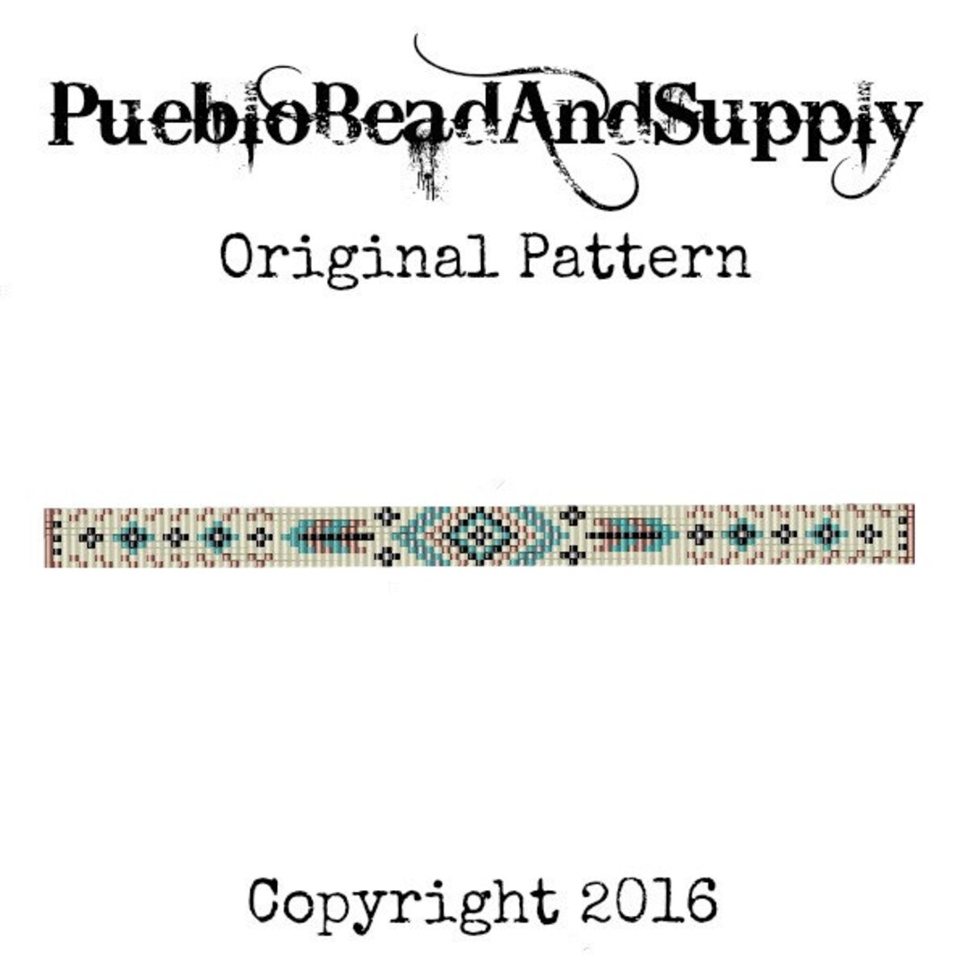 Prairie Feathers Seed Bead Pattern Loom Cuff Bracelet PDF File Beaded ...