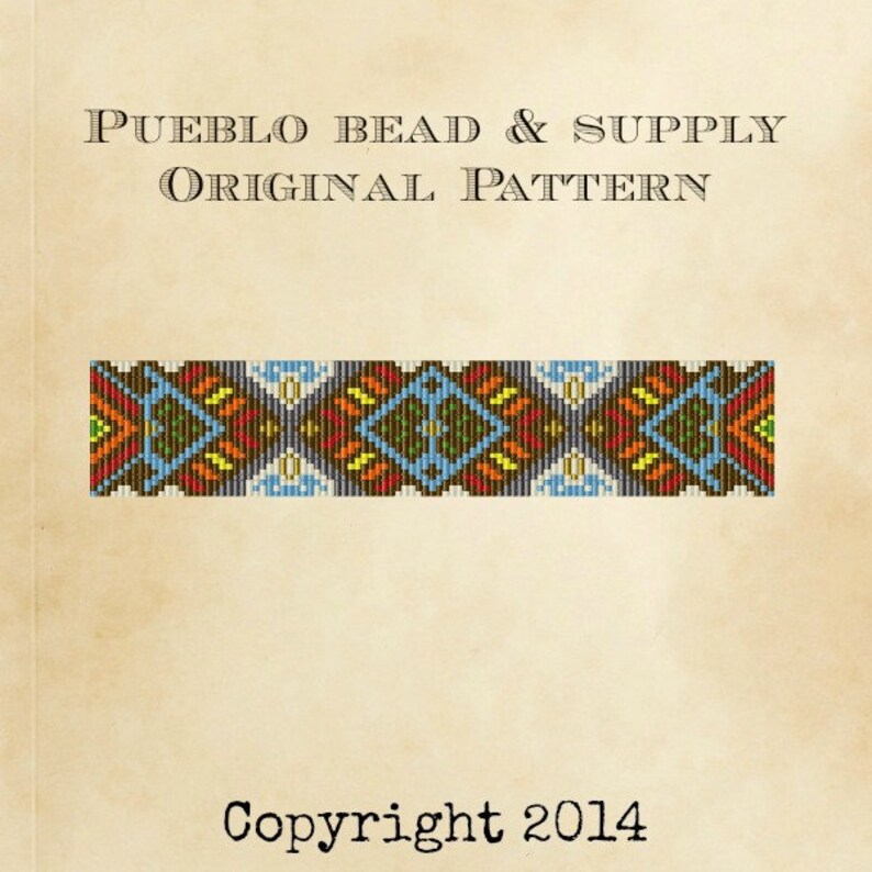 Magic Carpet Seed Bead Pattern Loom Cuff Bracelet PDF File Beaded ...