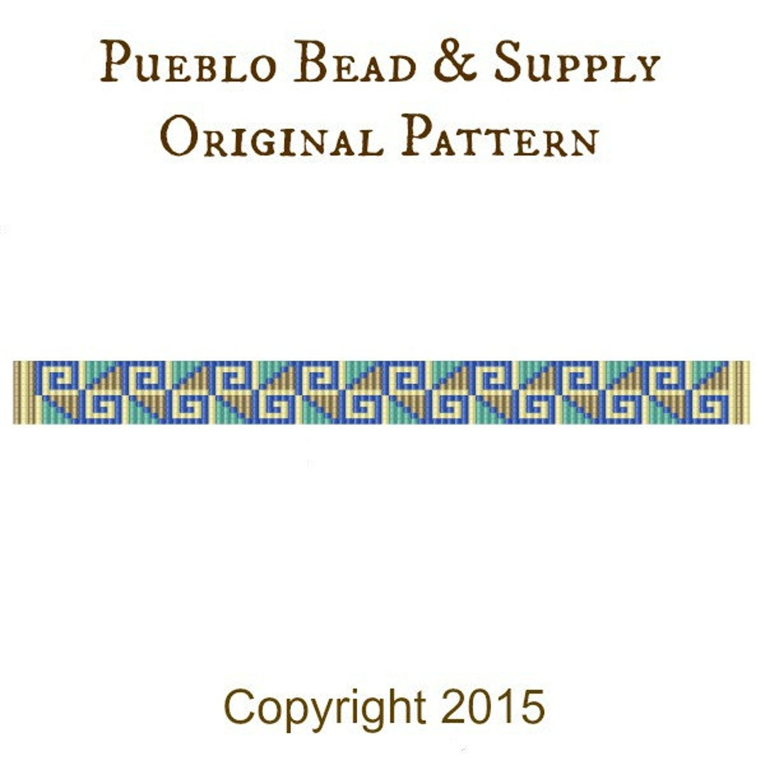 Aztec Gold Seed Bead Pattern Loom Cuff Bracelet PDF File Beaded ...