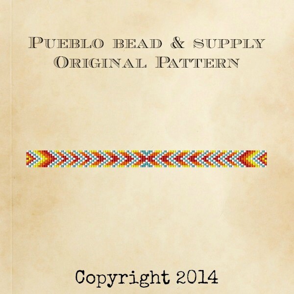 Red and White Chevron Seed Bead Pattern Loom Cuff Bracelet PDF - Etsy