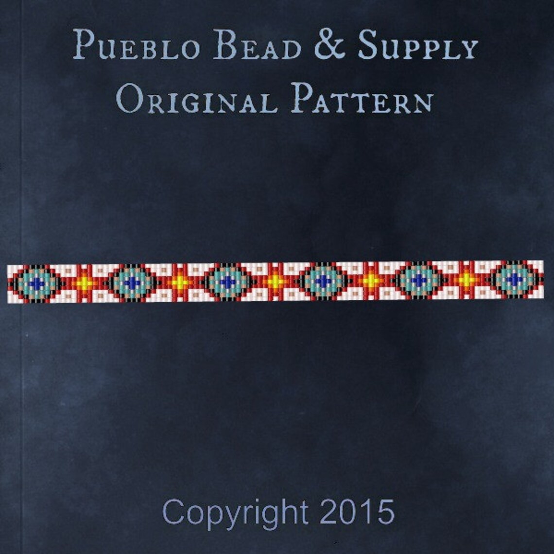 Zia Turquoise Seed Bead Pattern Loom Cuff Bracelet PDF File Beaded ...