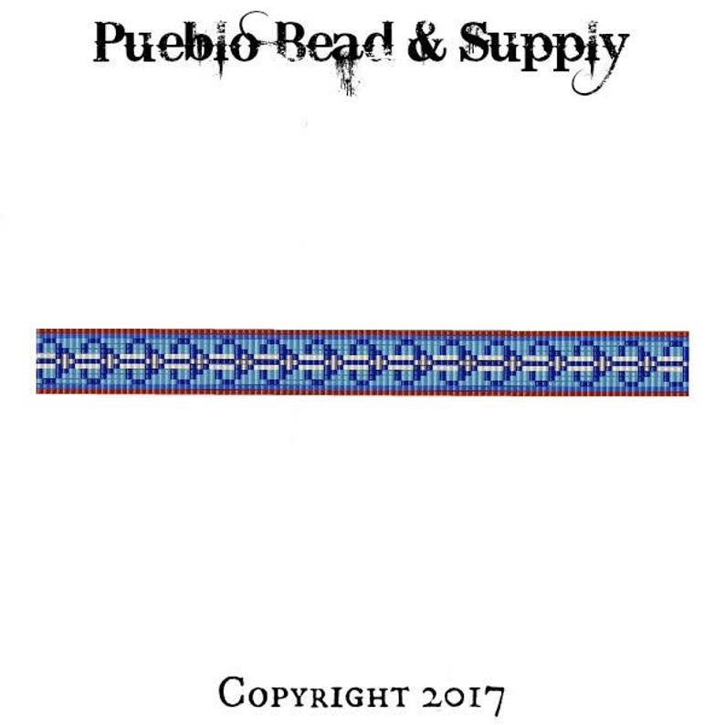Marina Seed Bead Pattern Loom Cuff Bracelet PDF File Beaded Beadweaving ...
