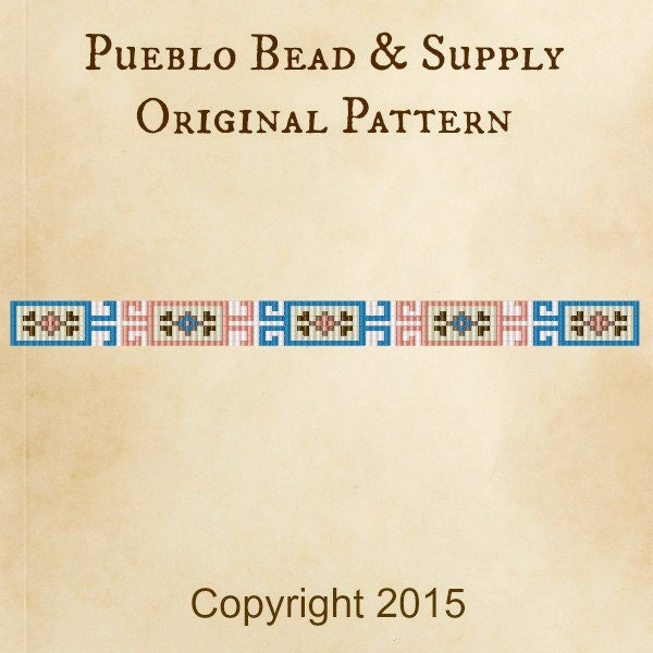 Western Boho Seed Bead Pattern Loom Cuff Bracelet PDF File Beaded ...