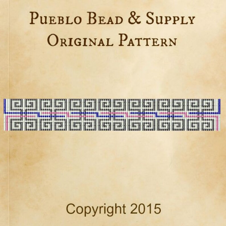 Brickabrack Seed Bead Pattern Loom Cuff Bracelet PDF File Beaded ...