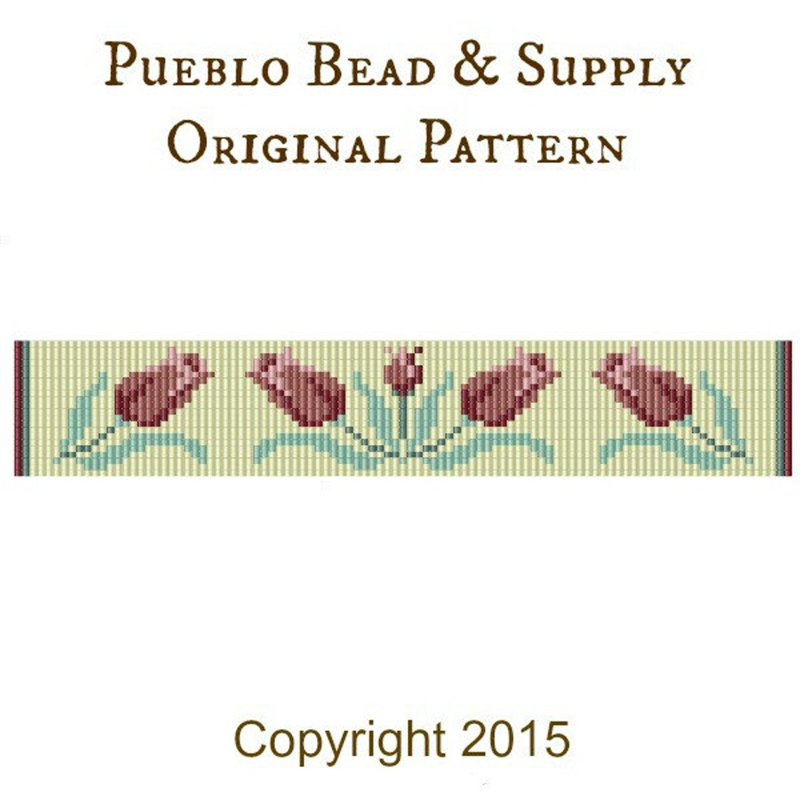 Tulip Bouquet Seed Bead Pattern Loom Cuff Bracelet PDF File - Etsy
