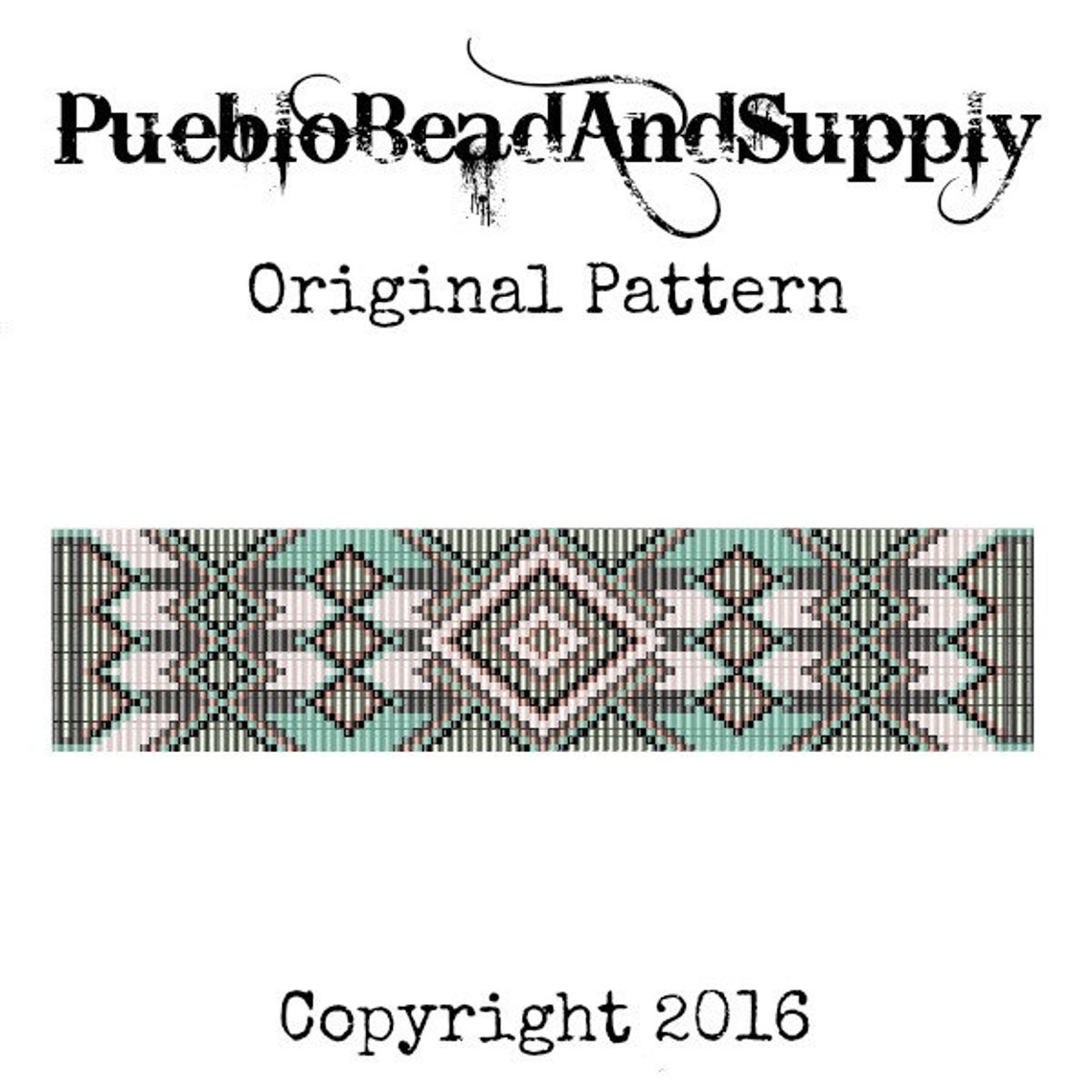 Wide Catalina Arrows Seed Bead Pattern Loom Cuff Bracelet PDF File ...