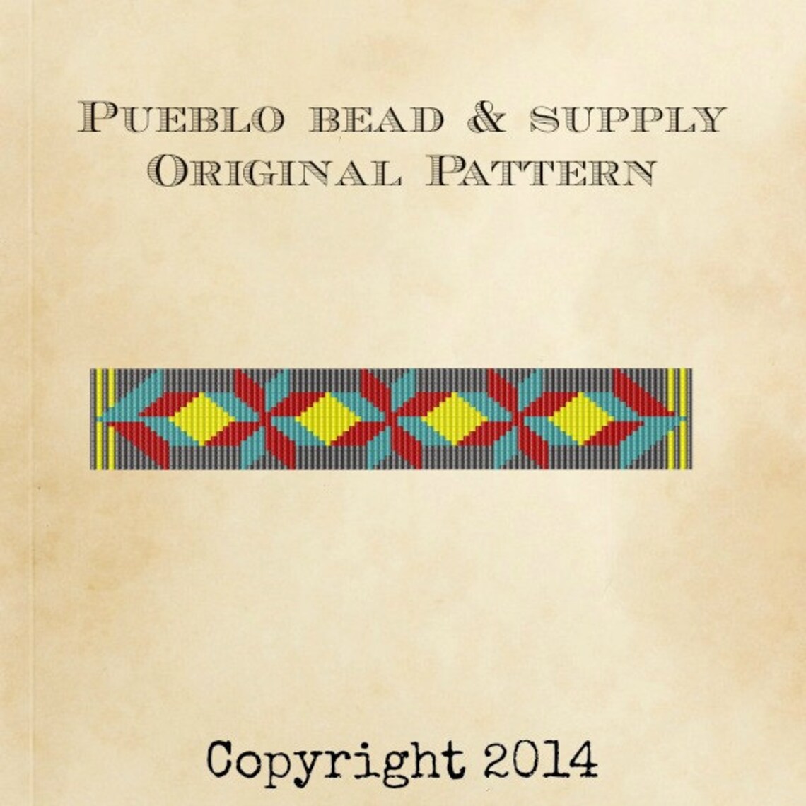 Southwestern Dakota Star Seed Bead Pattern Loom Cuff Bracelet - Etsy