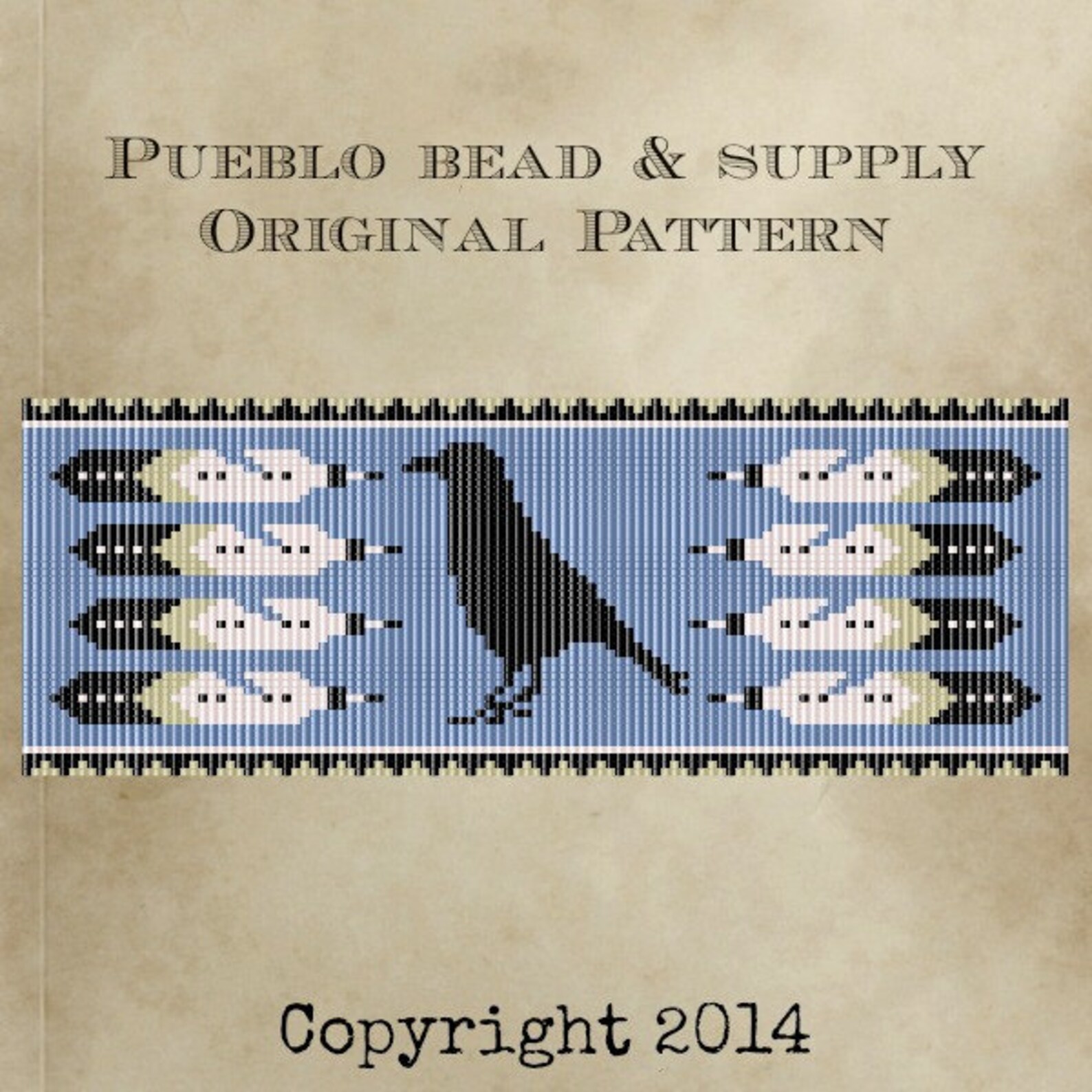 Extra Wide Crow Cuff Seed Bead Pattern Loom Cuff Bracelet PDF File ...