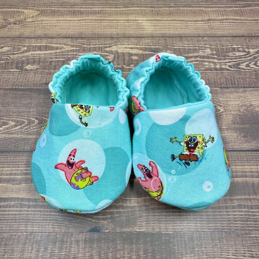 Spongebob Baby Shoes, Soft Sole Baby Shoes, Newborn Crib Shoes, Baby ...