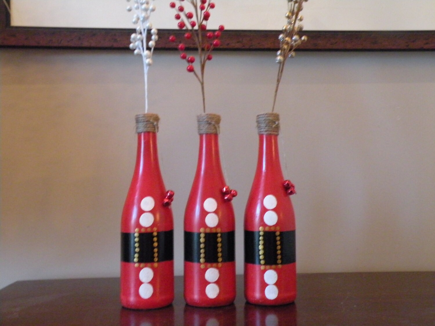 Santa Wine Bottles - Etsy