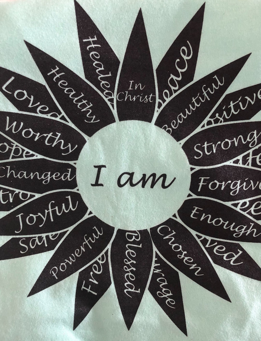 I AM Flower Petal Shirt. Mint Green. Ladies' T-shirt. - Etsy