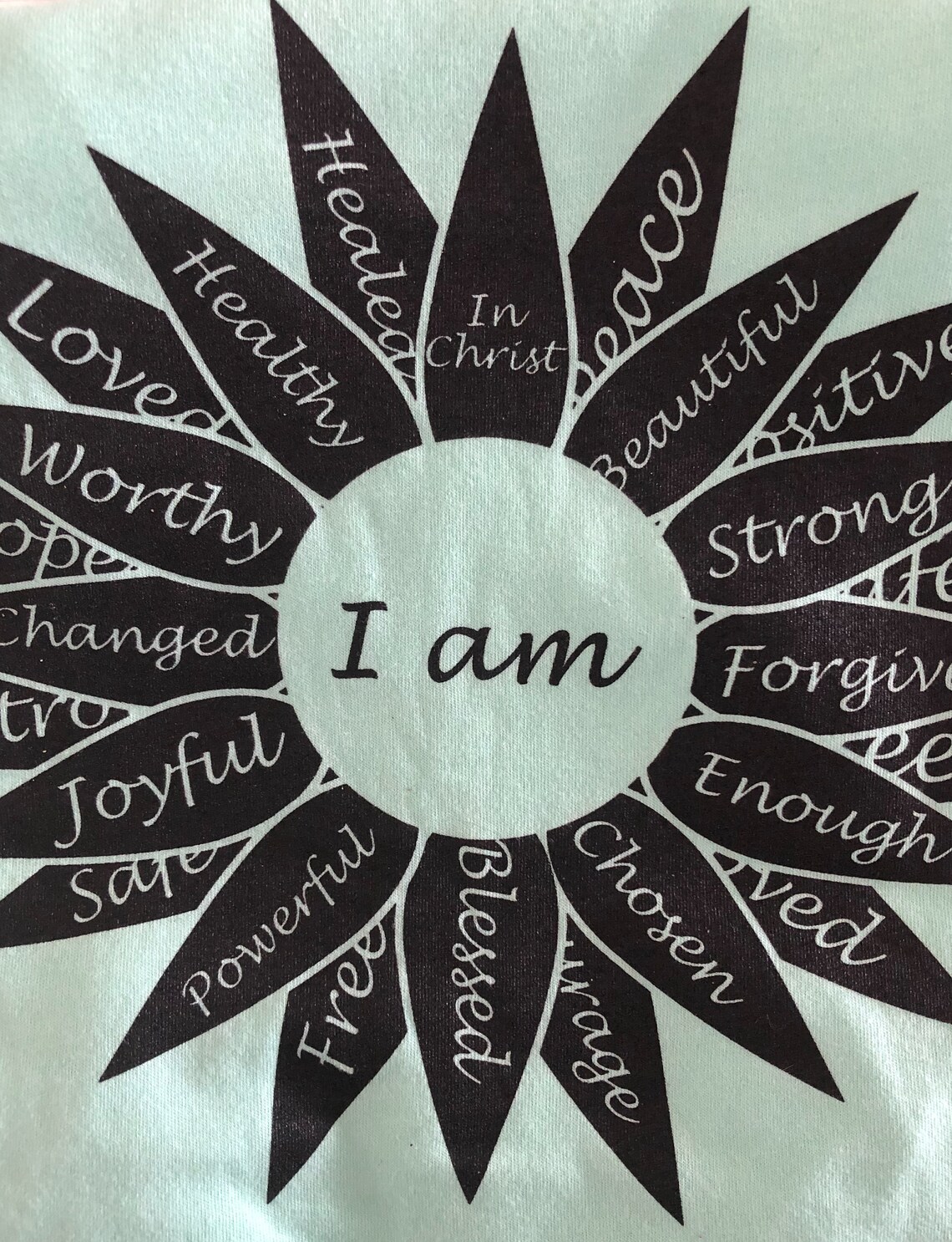 I AM Flower Petal Shirt. Mint Green. Ladies' T-shirt. - Etsy