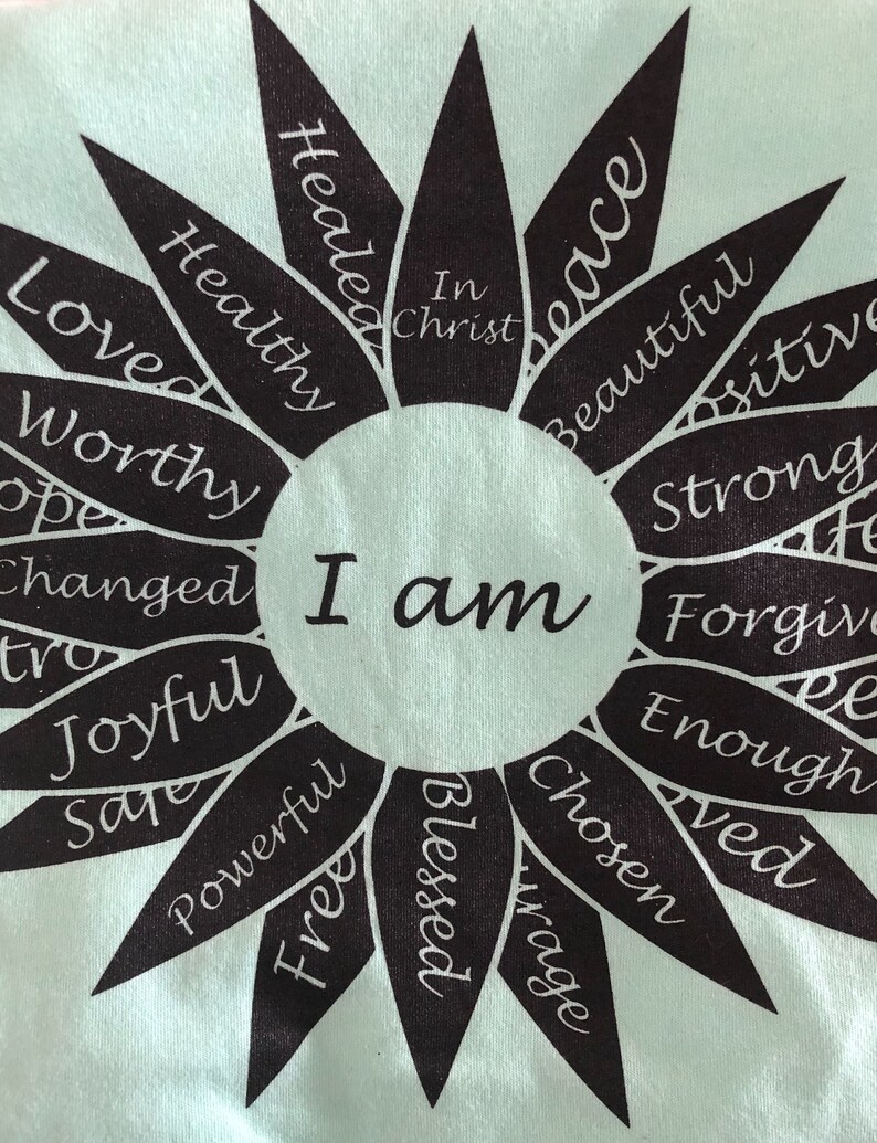I AM Flower Petal Shirt. Mint Green. Ladies' T-shirt. - Etsy