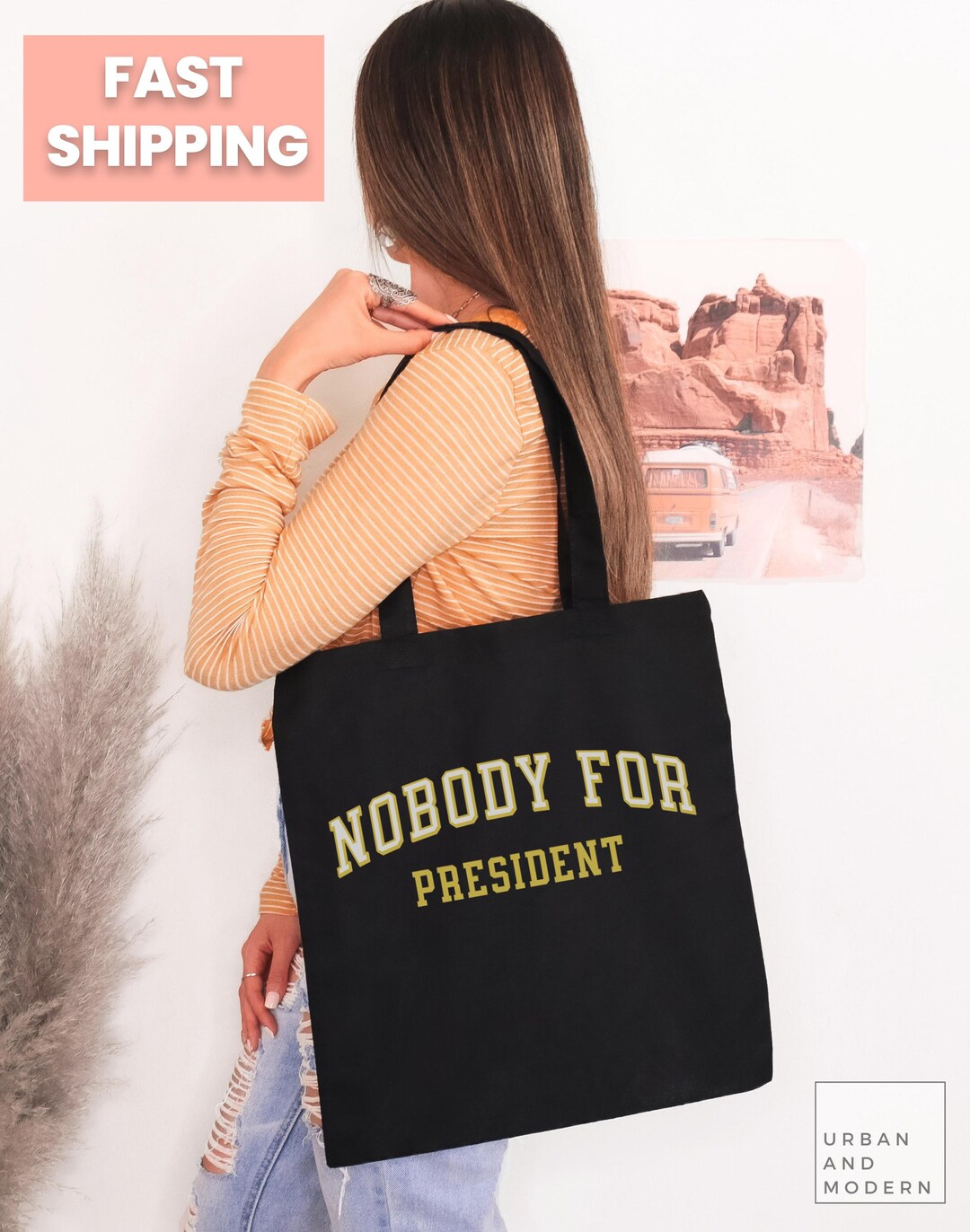 Nobody for President Tote Bag, Funny Election, Us Elections, Election ...